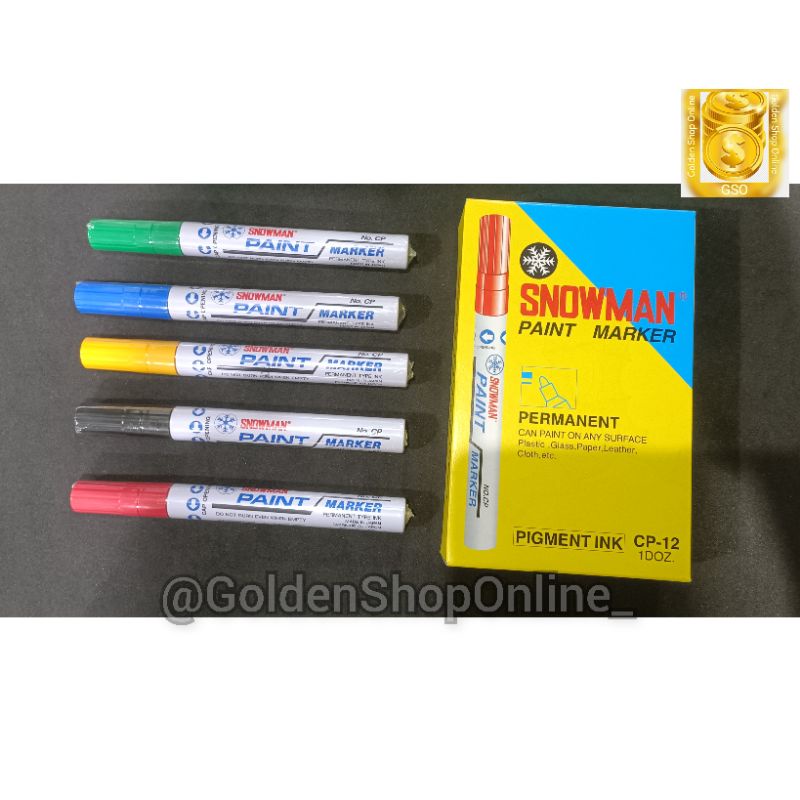 Jual Spidol paint marker permanent merk snowman | Shopee Indonesia