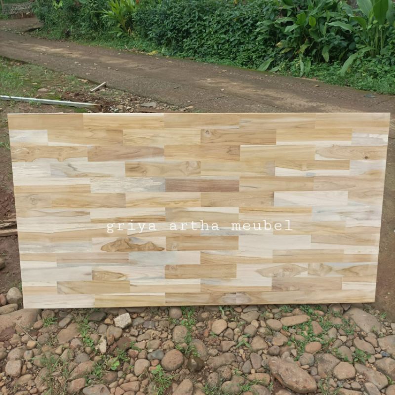 Jual Papan jati laminasi 160×60×2 daun meja laminasi kayu jati tpk perhutani | Shopee Indonesia