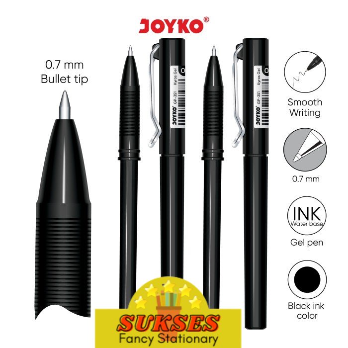 Jual Gel Pen Pulpen Pena Joyko GP-351 Kyros Gel 0.7 mm | Shopee Indonesia