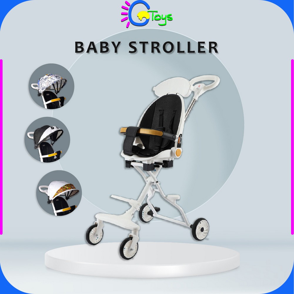 Jual CR-C772 Kereta Dorong Bayi Lipat Dua Arah Stroller Dorong Bayi ...