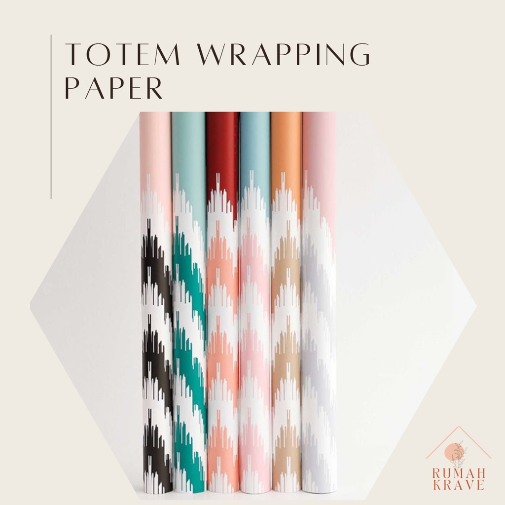 Jual RUMAH KRAVE - Totem Tribal Wrapping Paper Kertas Kado Buket Bunga ...