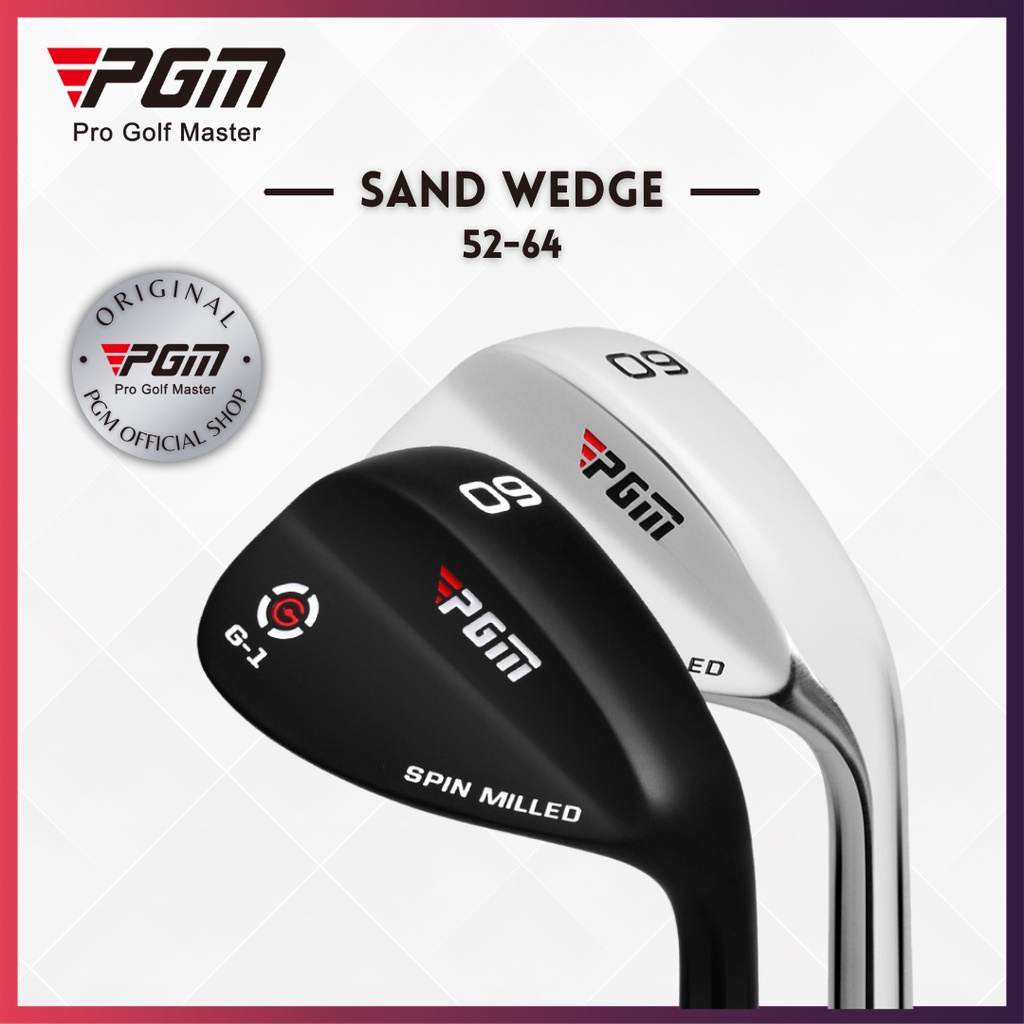 Jual PGM Stick Golf Sand Wedge Club Set Loft 52 56 60 64 Degree Silver Black Stik Golf | Shopee ...