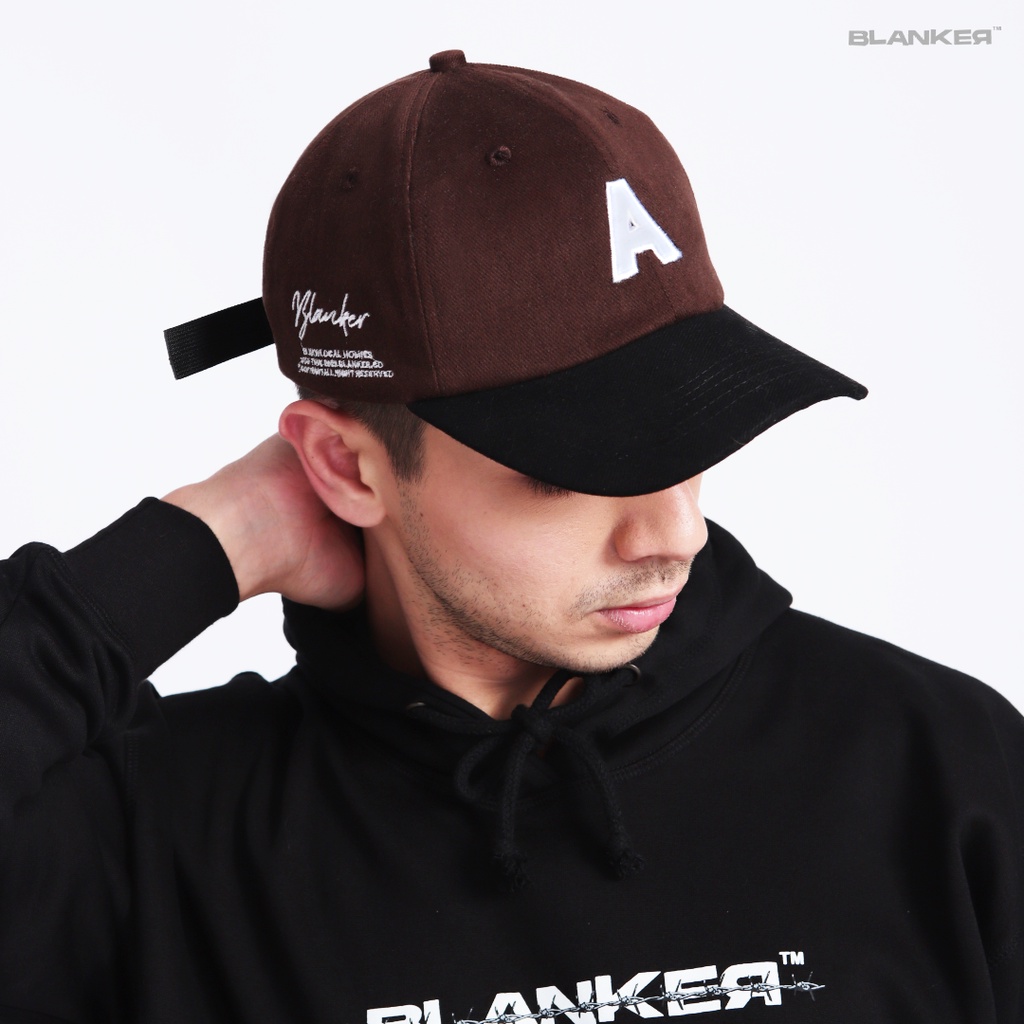 Jual Blanker Topi / Polo Cap / Huruf A / Coklat Gelap x Hitam | Shopee ...