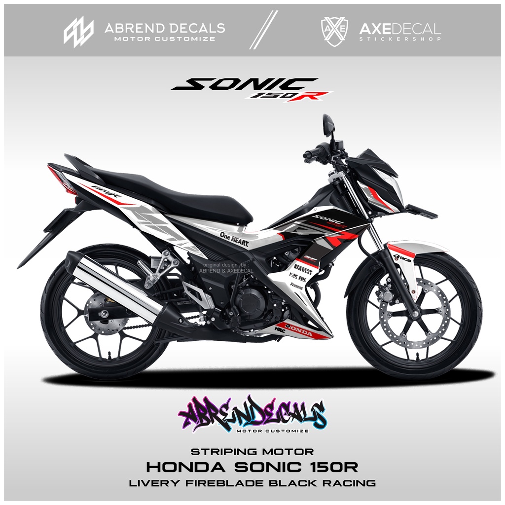 Jual Striping Honda Sonic 150 R Livery Fireblade racing / Stiker Motor ...