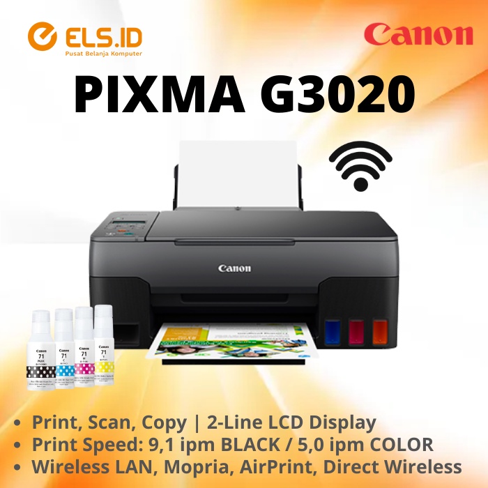 Jual Printer Canon PIXMA G3020 Wireless Print Scan Copy | Shopee Indonesia