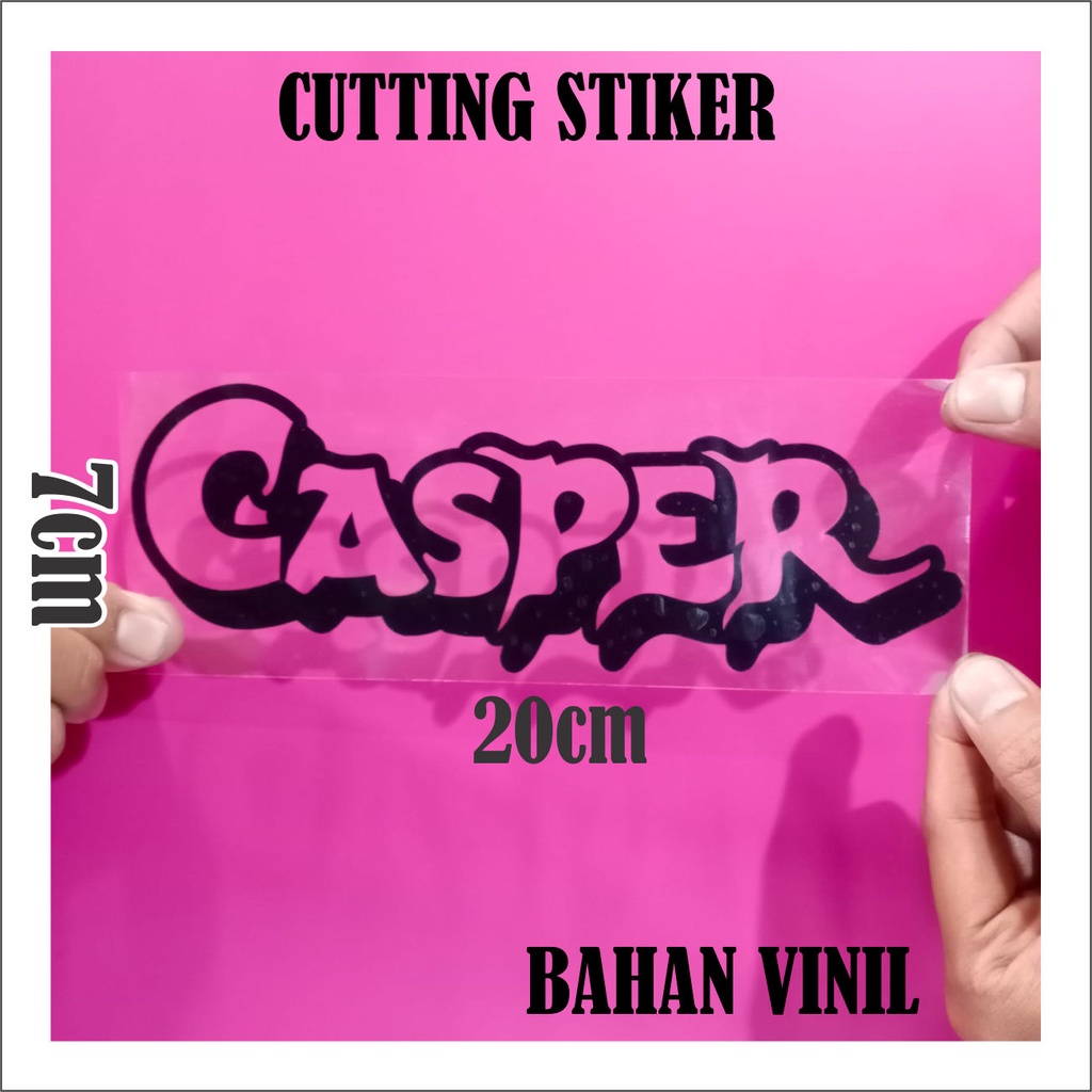 Jual cutting stiker casper - stiker cutting satu warna - bahan vinil ...