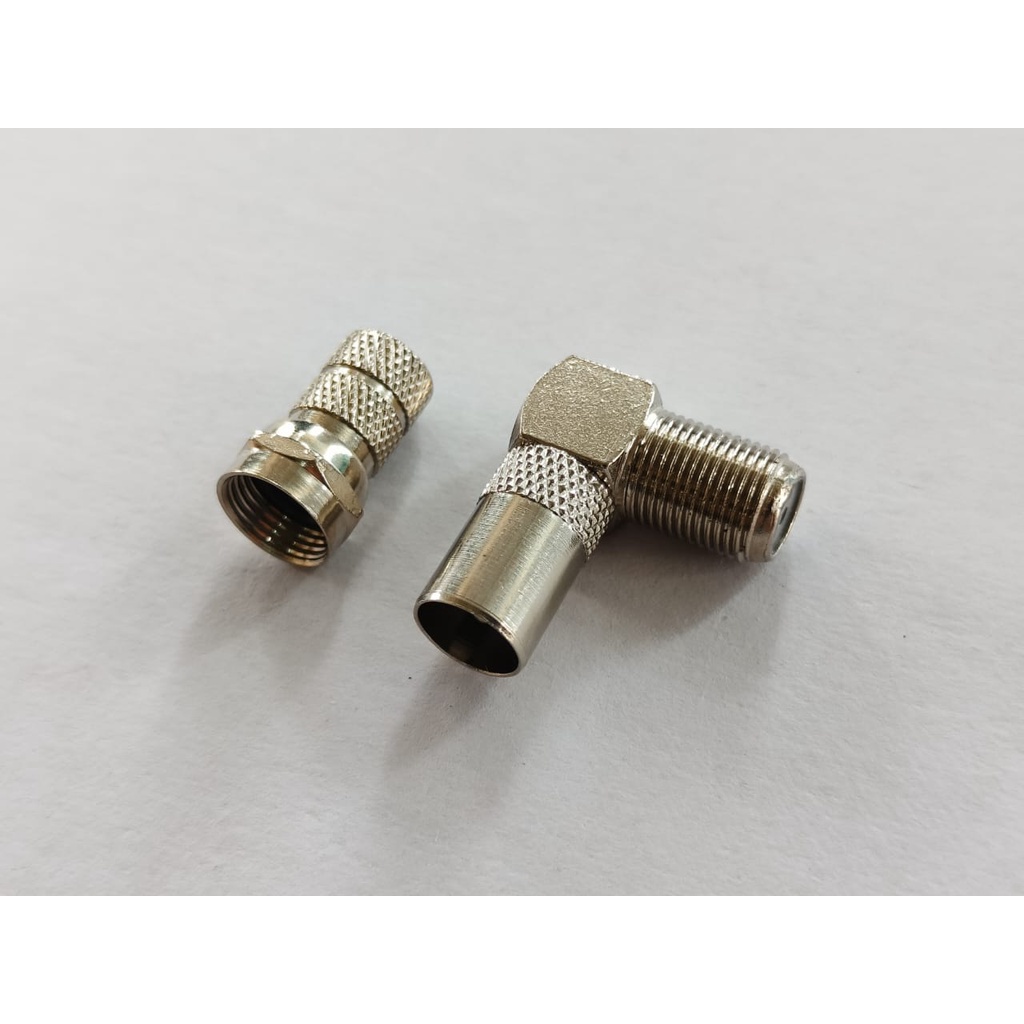 Jual Jack Antena TV L Drat Besi - Konektor Antenna L Connector | Shopee Indonesia