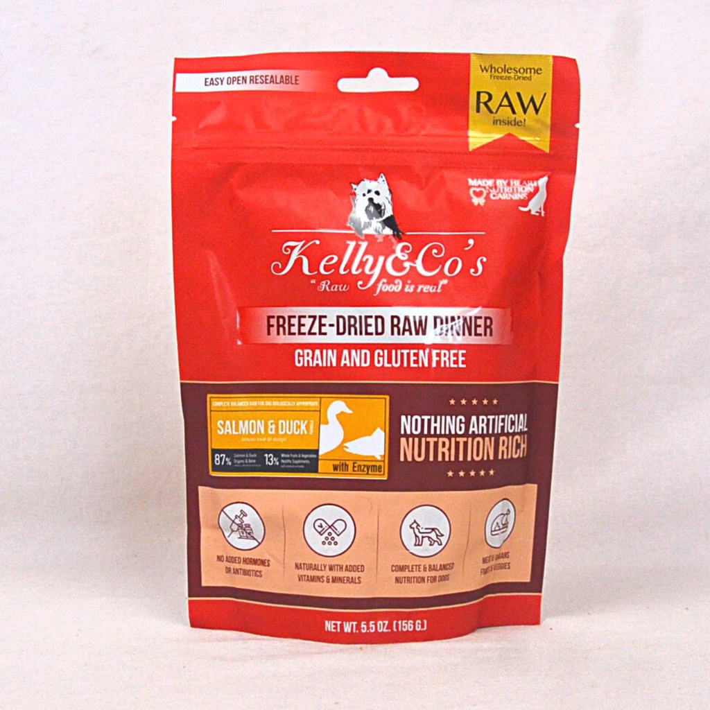 Jual KELLYCO Makanan Anjing Freeze Dried Raw Dinner Salmon Duck 156gr ...