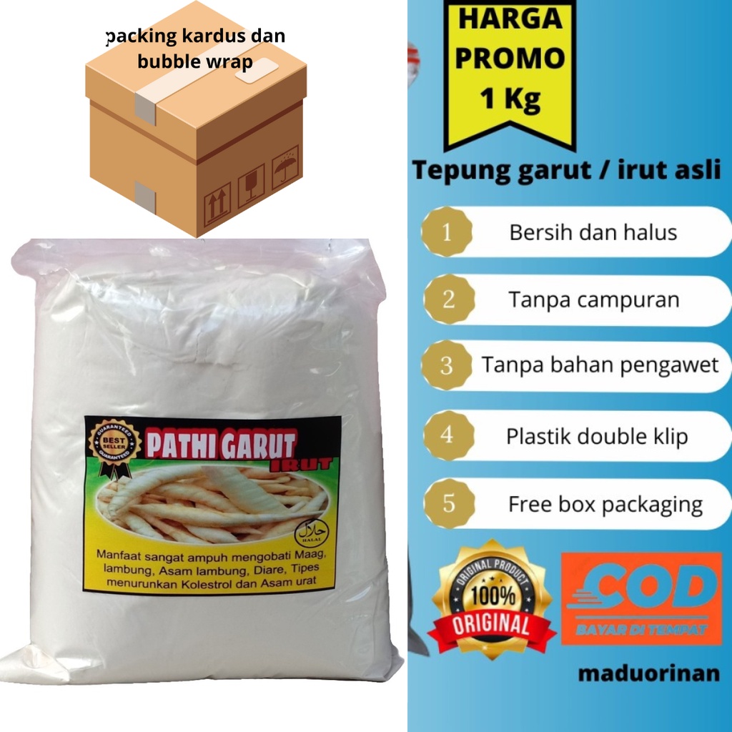 Jual TEPUNG ANGKRIK GARUT/IRUT/UMBI GARUT/OBAT ASAM LAMBUNG ALAMI ...