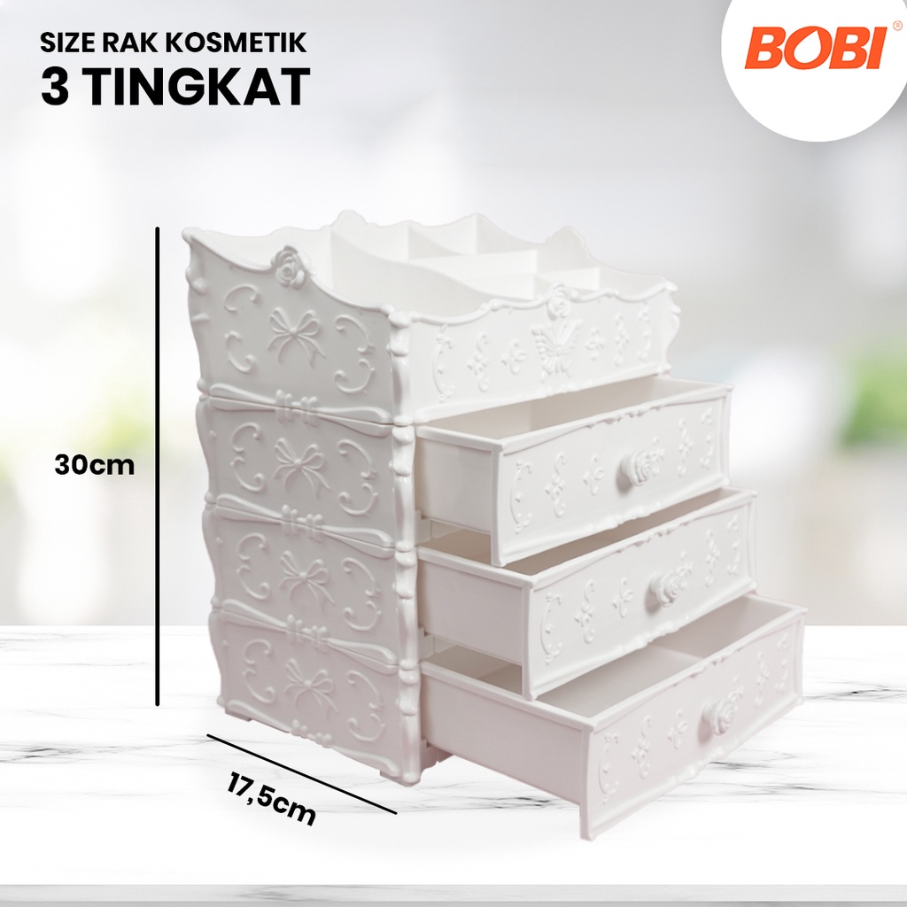 Jual Rak kosmetik Terbaru kode 998 / Rak make up susun 2 laci dan 3 ...