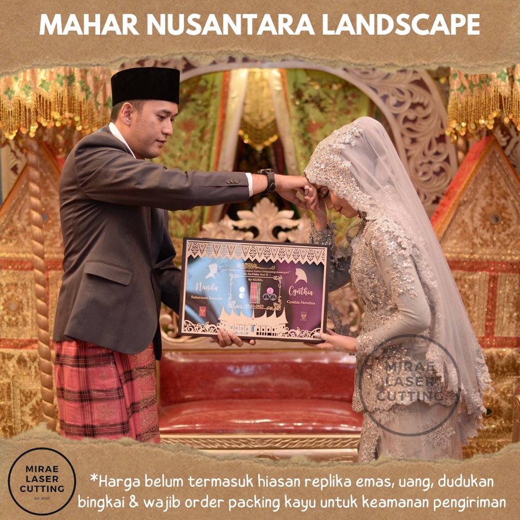 Jual Bingkai Mahar Pernikahan/ Mahar Laser Cutting / Pigura Mahar ...