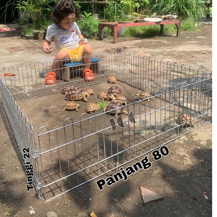Jual RESTOCK M38 Kandang Pagar Kura-Kura P80cm x L22cm Galvanis | Shopee Indonesia