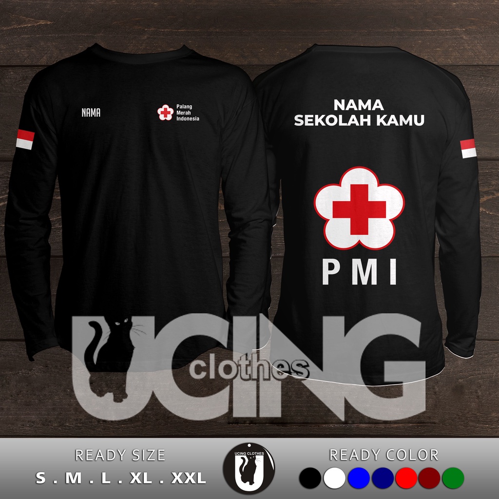 Jual Kaos Baju PMI Palang Merah Indonesia V2 Gratis Nama Kamu dan Nama ...