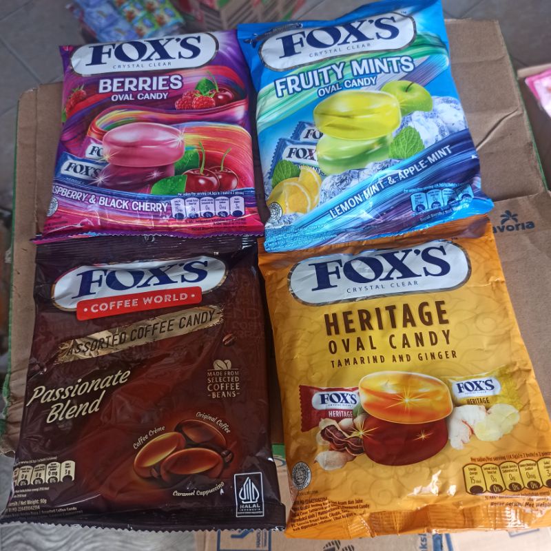 Jual Permen Fox Fox's Foxs Oval Candy Aneka Rasa | Shopee Indonesia