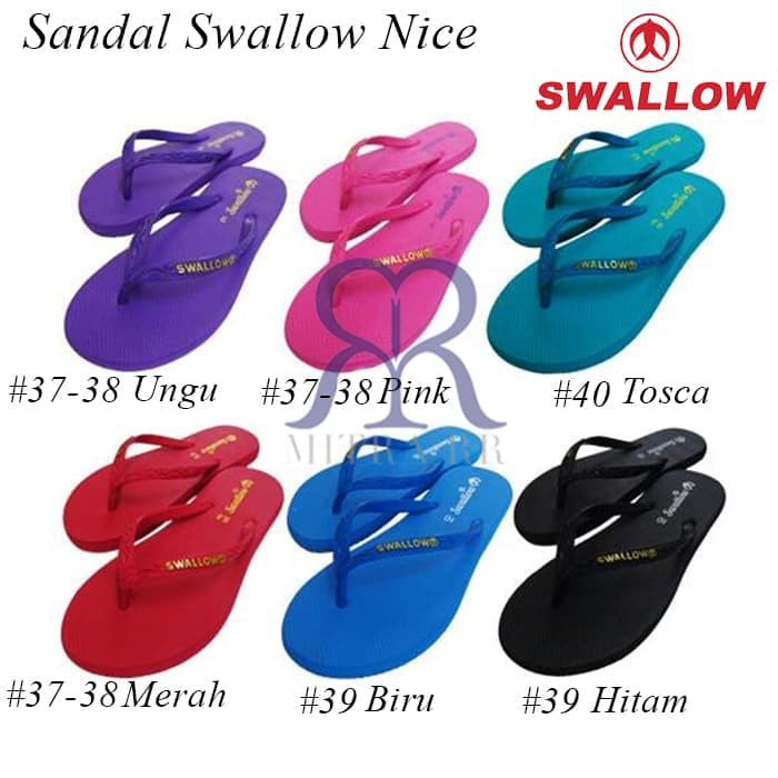 Jual Sandal Jepit Swallow Nice Warna Sendal Karet Asli Wanita | Shopee ...
