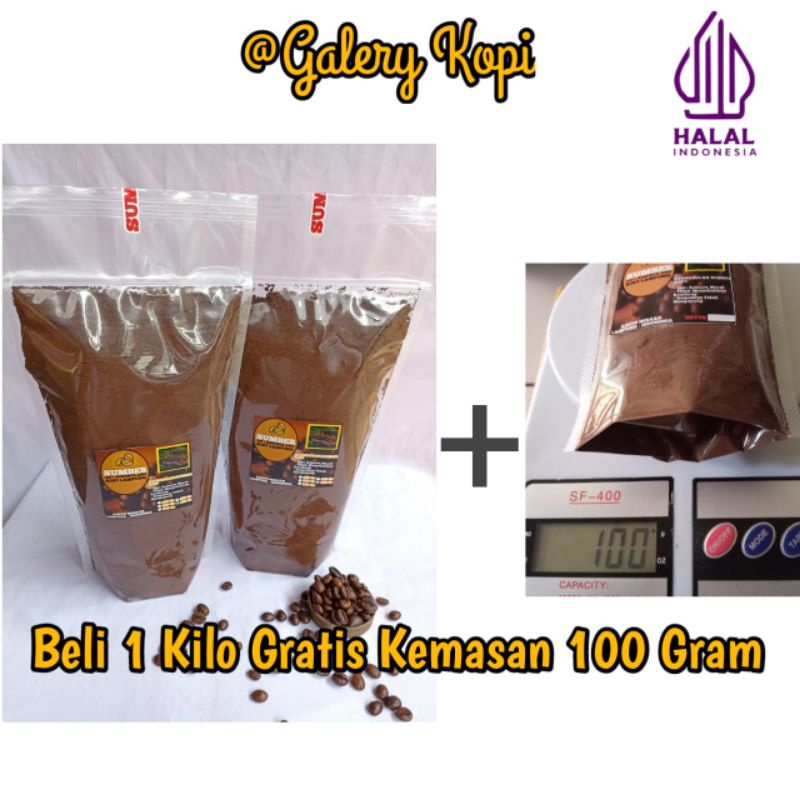 Jual Kopi Robusta Lampung Kemasan 1 Kilo Gratis 100 Gram | Kopi Bubuk ...