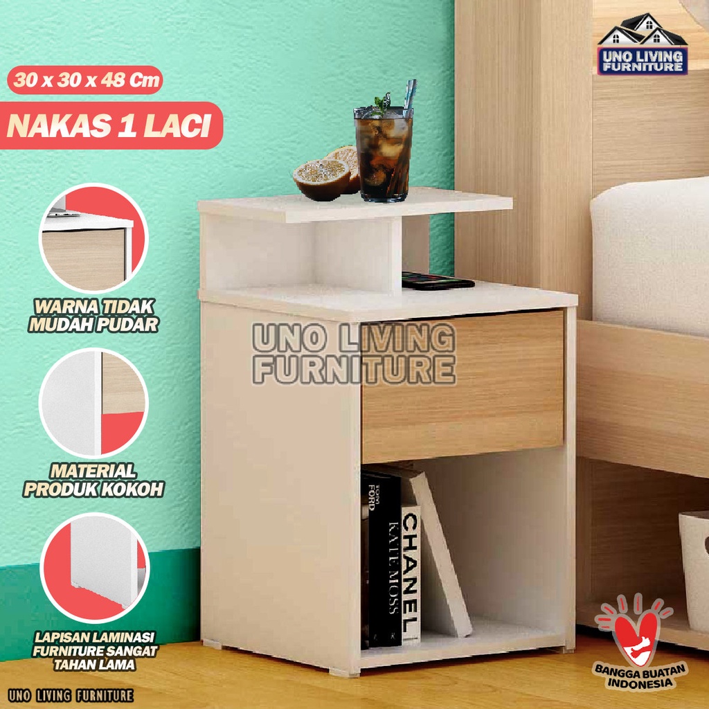 Jual MEJA NAKAS MINI NAKAS 1L KINGDOM NAKAS 1 LACI BEDSIDE TABLE MEJA ...