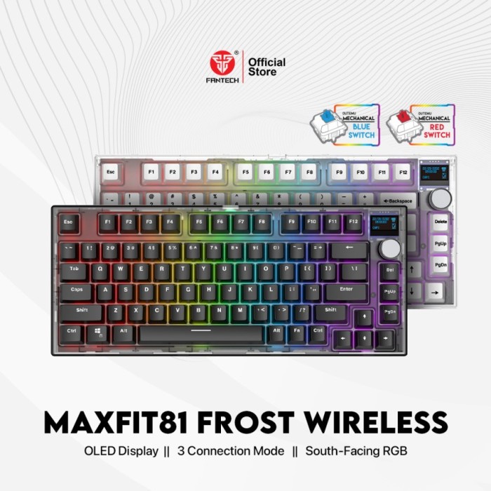 Jual Fantech MAXFIT 81 ABS Wireless 75% Mechanical Keyboard Gaming ...
