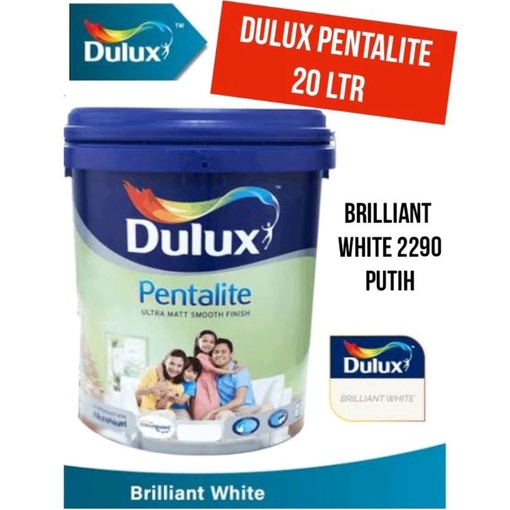 Jual Dulux Pentalite 20L Brilliant White Dulux Pentalite Putih 20L ...