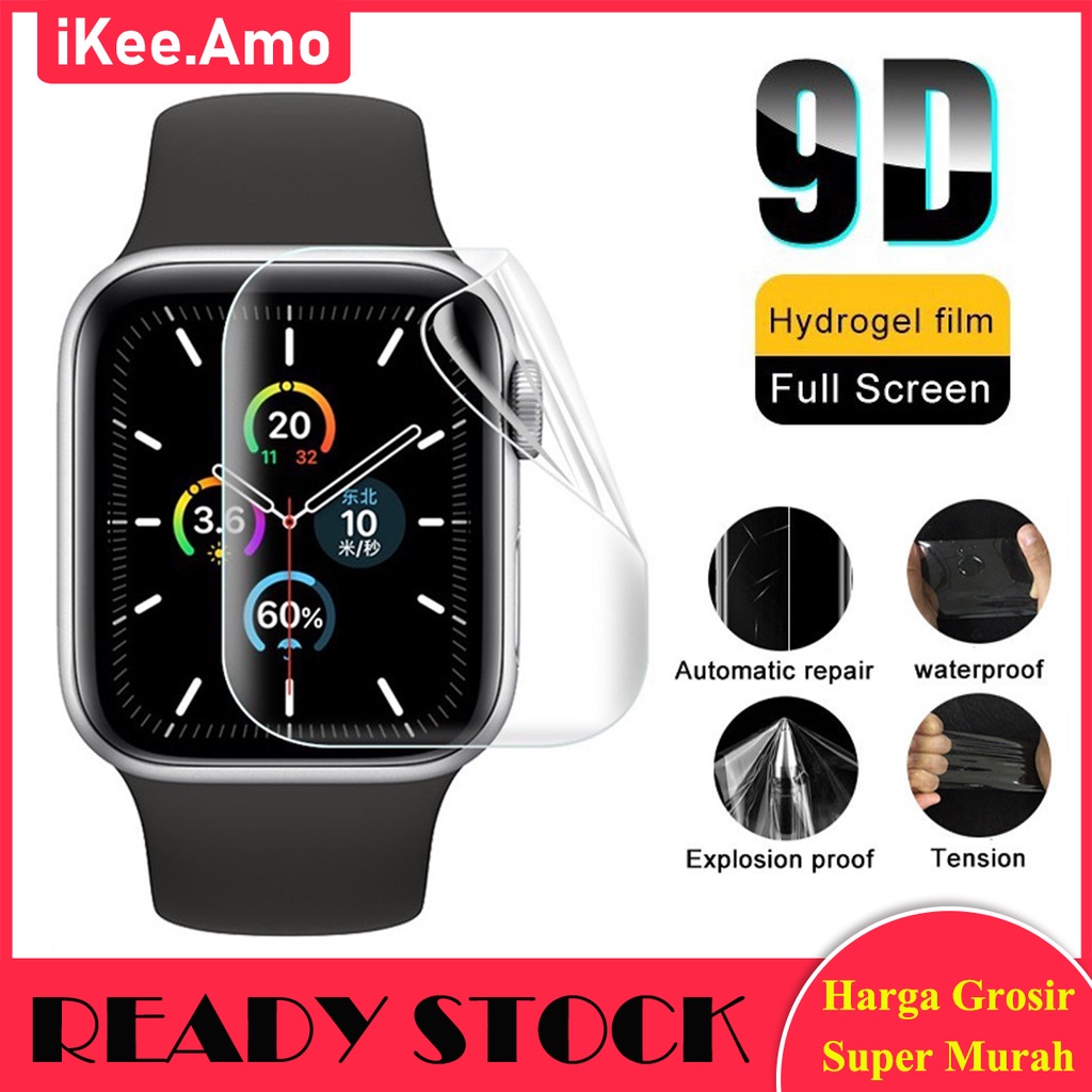 Jual Hydrogel Film for Apple Watch 40mm 41mm 45mm iWatch S1~S11 Screen Full Cover Soft Protector ...