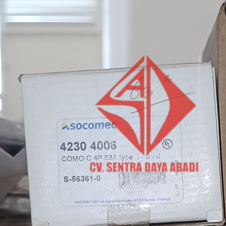 Jual Change over switch/COS COMO 4P 63A 42304006+42599001 merek Socomec ...