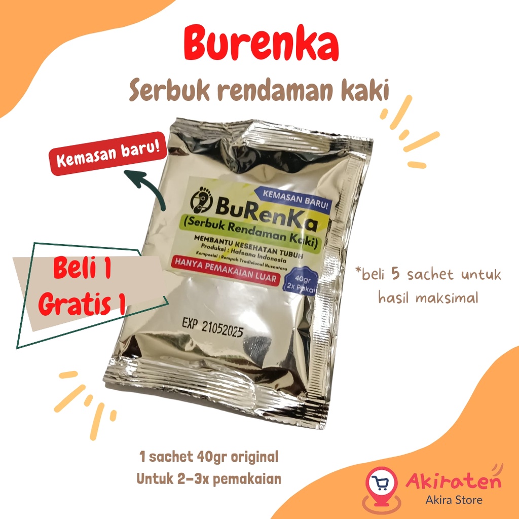 Jual Burenka Original Ramuan Serbuk Rendaman Kaki | Shopee Indonesia