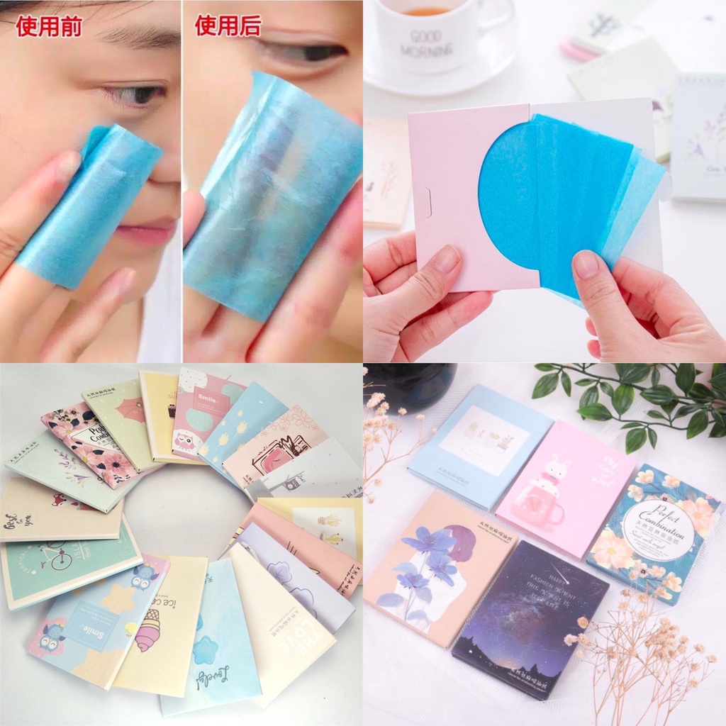 Jual Kertas Linen Tissue Penyerap Minyak Wajah 50Pcs Oil Control Film ...