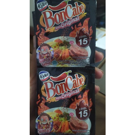 Jual Bon Cabe Sambal Tabur Rasa Original Level 15 Renteng Isi 12 Sachet ...