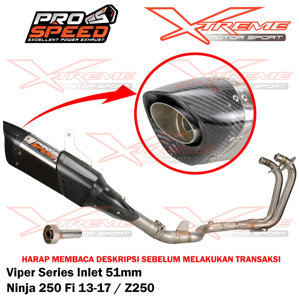 Jual Knalpot Prospeed Viper CBR250RR / R25 / MT25 / Ninja 250 FI OLD ...
