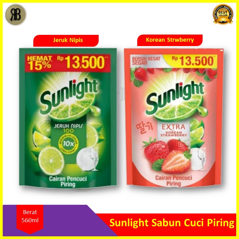Jual SUNLIGHT 560ml ALL VARIANT / SUNLIGHT KOREAN STRAWBERRY 560ML ...