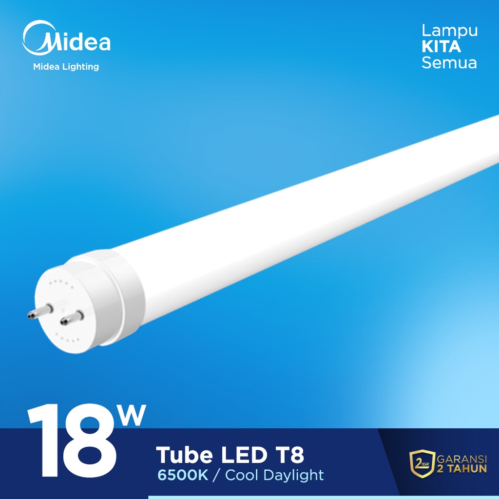 Jual Midea Lighting - Lampu Neon LED T8 18 Watt 6500K - White - Coolday ...