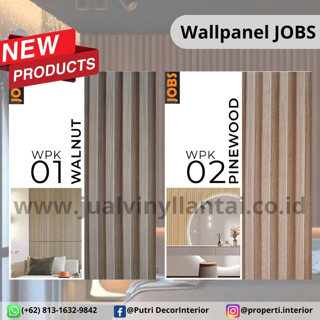 Jual wpc wallpanel JOBS lebar 16,5cm x panjang 2,95m tebal 2cm isi ...
