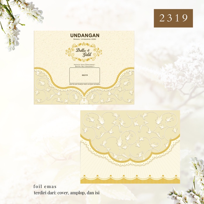 Jual Blangko Undangan Pernikahan ERA BARU / ERBA 2319 SET Mirip 88134 ...