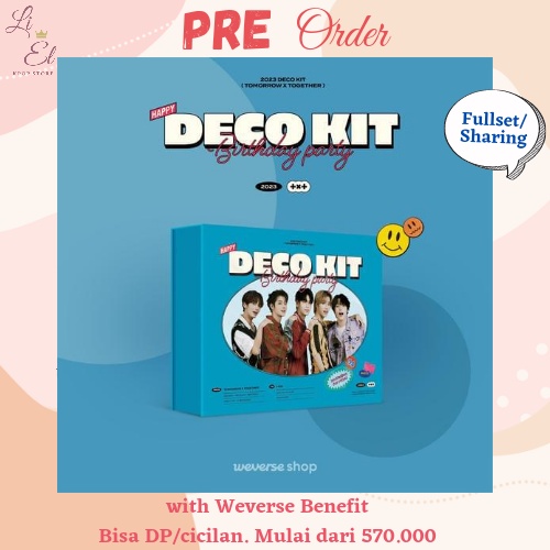 Jual [Fullset/Sharing] TXT Tomorrow X Together - 2023 Deco Kit Happy ...