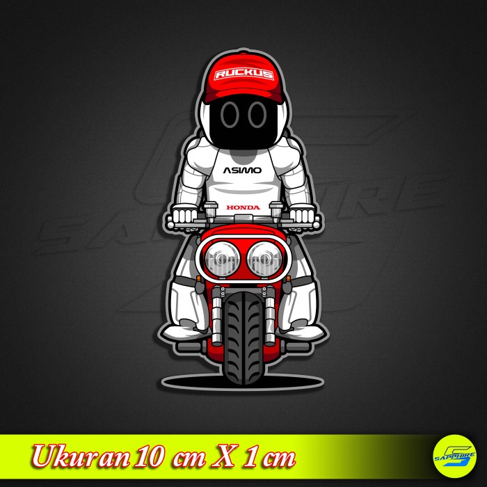 Jual Sticker ASIMO Honda Stiker Honda Monkey Asimo Motor | Shopee Indonesia