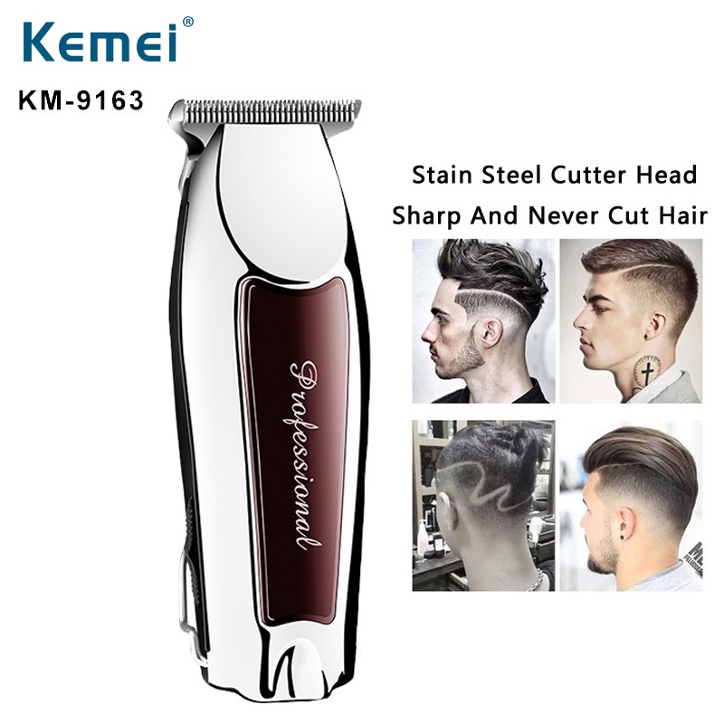 Jual KEMEI KM9163/KM-9163 Alat Mesin Cukur Rambut Hair Profesional Clipper | Shopee Indonesia