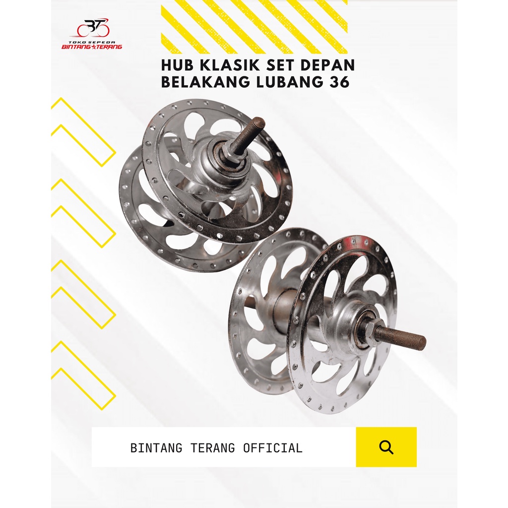 Jual Hub Klasik Set Depan Belakang Lubang 36/Hub Jadul Sepeda Touring ...