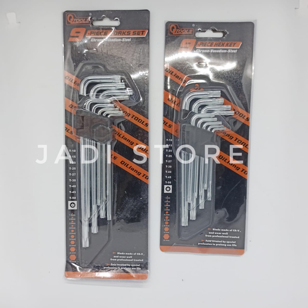 Jual Perkakas Kunci L Bintang Pendek 9pc - Short Hex Key Star Set ...