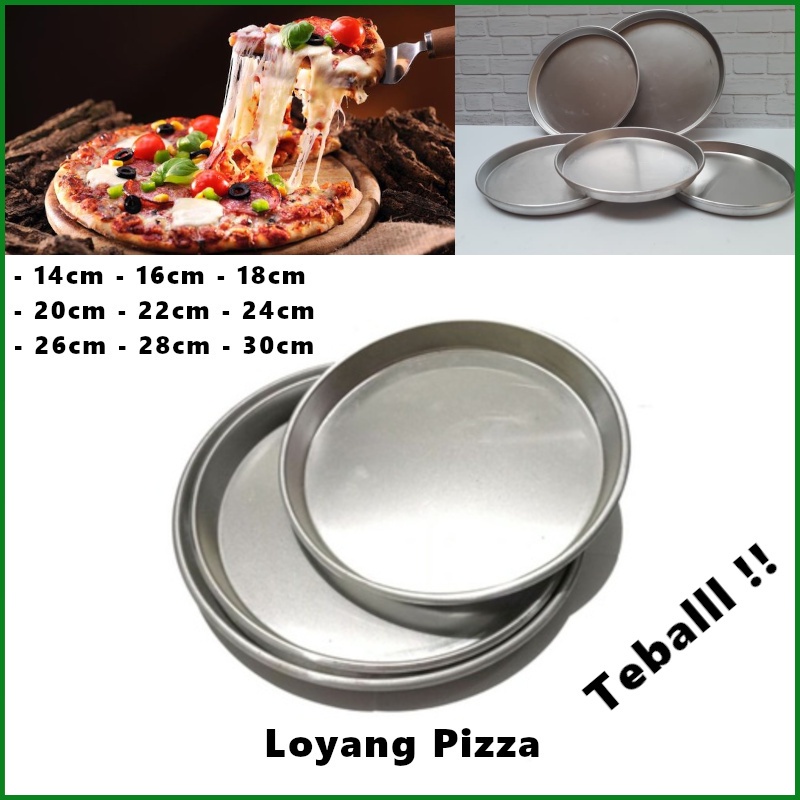 Jual Cetakan Kue | Loyang Kue Pizza 14cm - 30cm Tebal 06,mm | Shopee ...