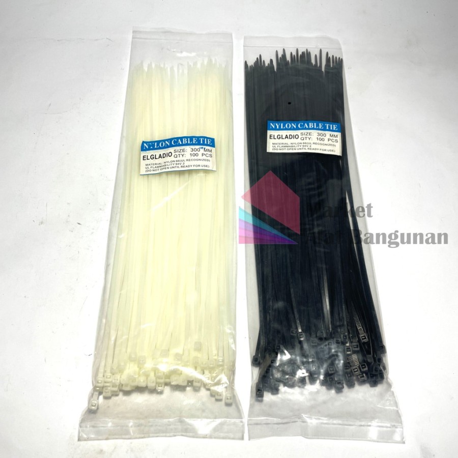 Jual Kabel Ties 2,5 x 300 mm Hitam Putih | Shopee Indonesia