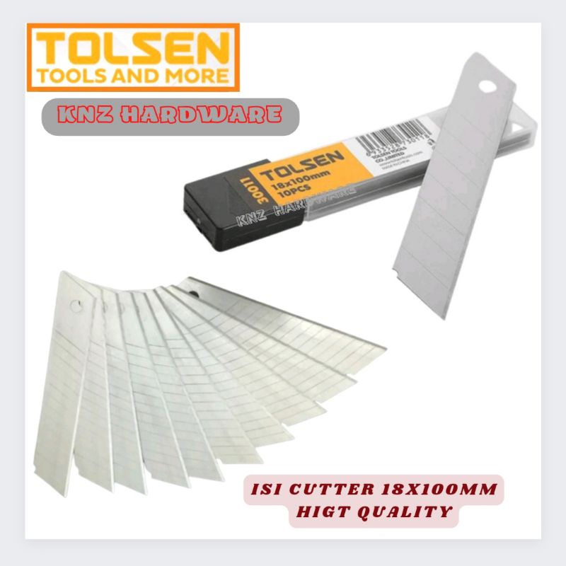 Jual ISI REFIL CUTTER CULTER 18MM TOLSEN | Shopee Indonesia