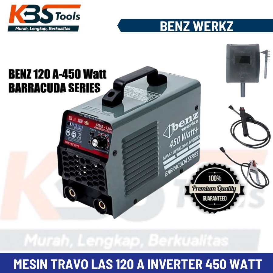 Jual Mesin Travo Las Listrik 120A 450 Watt BENZ Barracuda - Inveter Las MMA 120 A BZ8912 ...