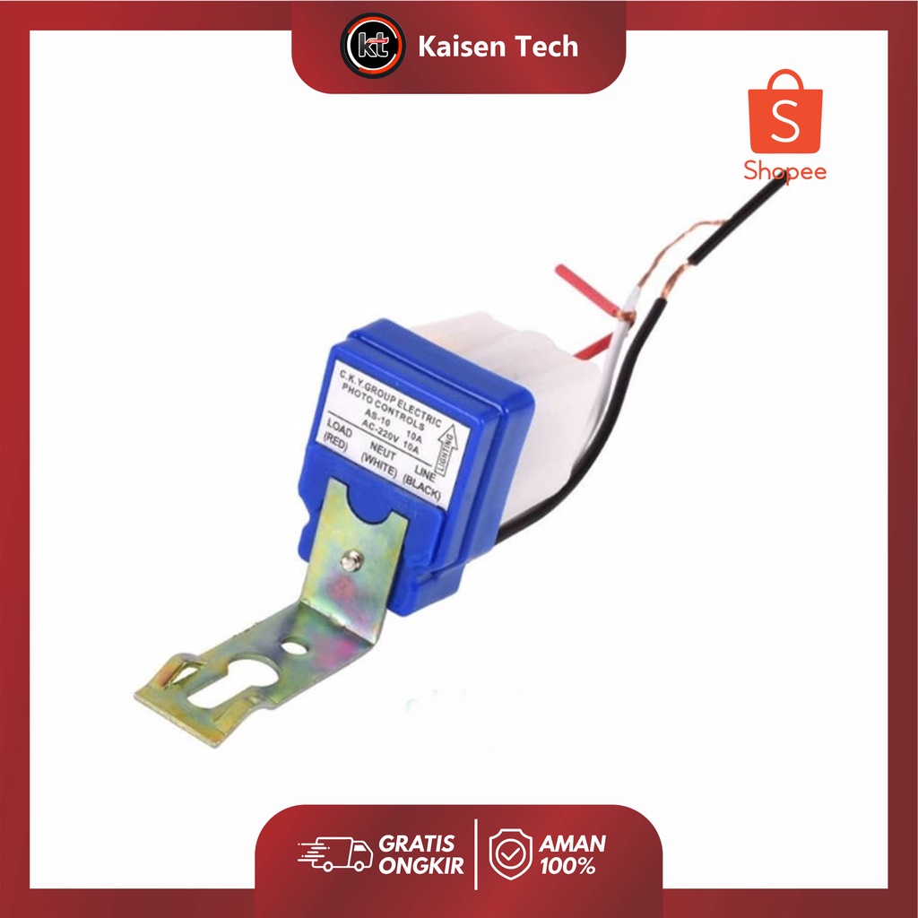 Jual Saklar Sensor Cahaya Lampu Otomatis Sensor Cahaya AS-10 AC-220V ...