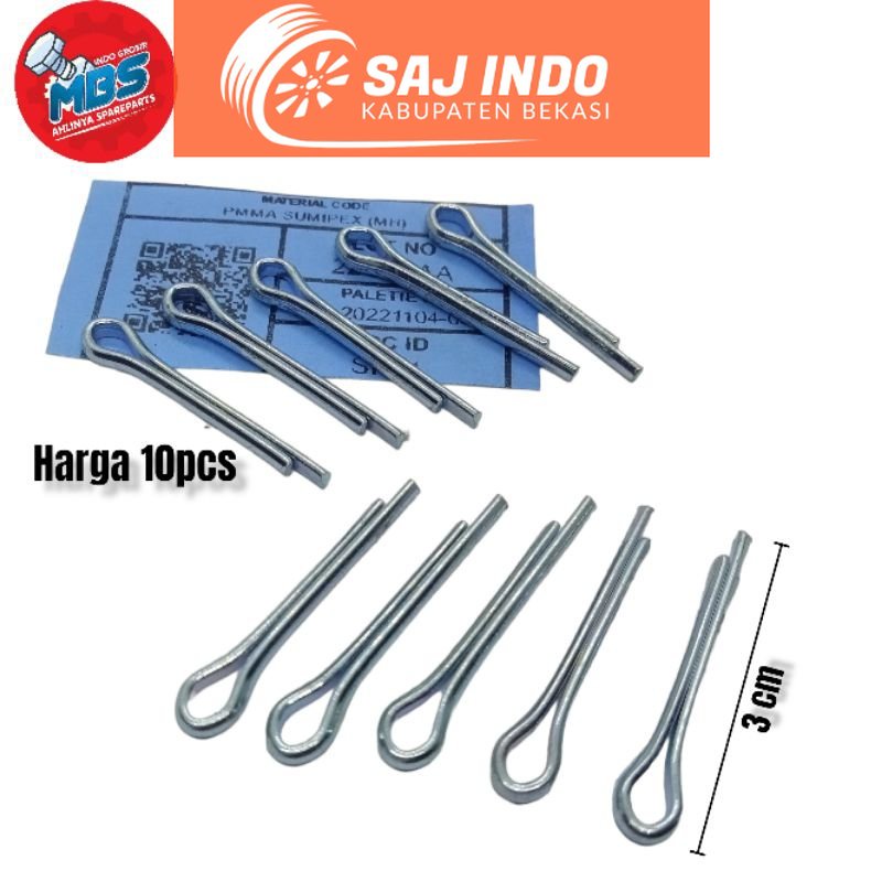Jual SaJ26 10pcs PEN PENAHAN MUR BAUT split pen RODA REM FOSTEP BAUT ...