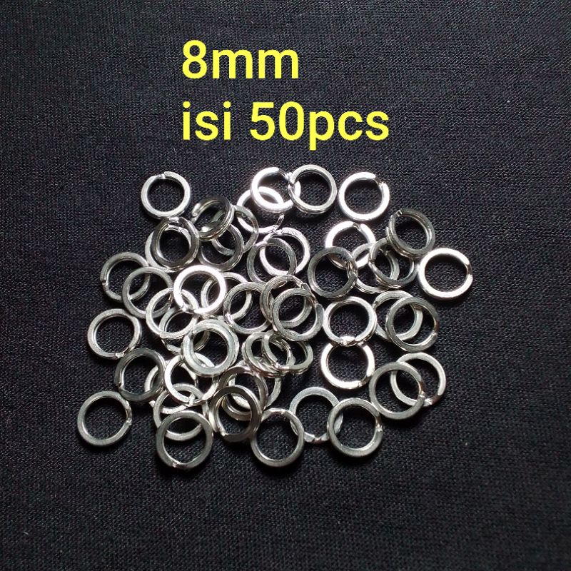 Jual Split Ring Pipih 50pcs Stainless utk Lure Minnow Metal Jig dll ...