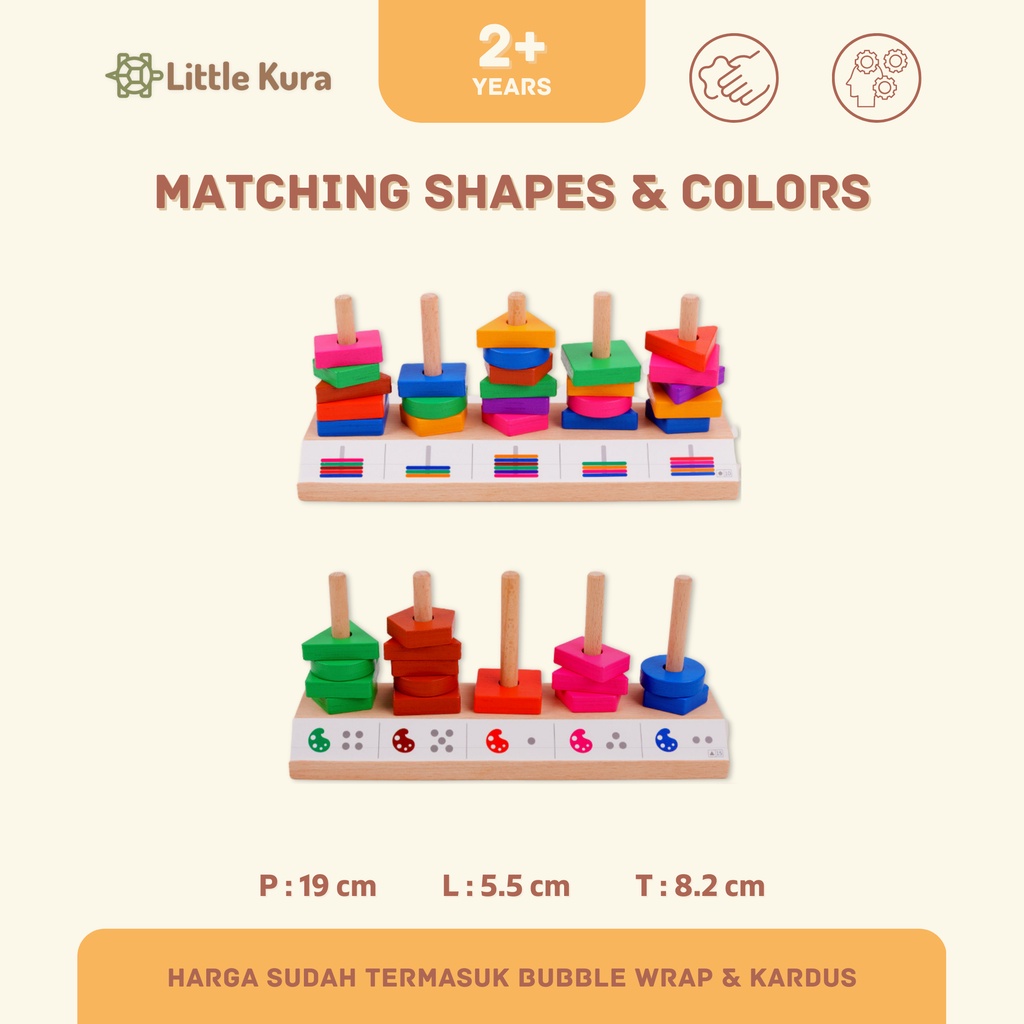 Jual Little Kura - Matching Shapes & Colors | Shopee Indonesia