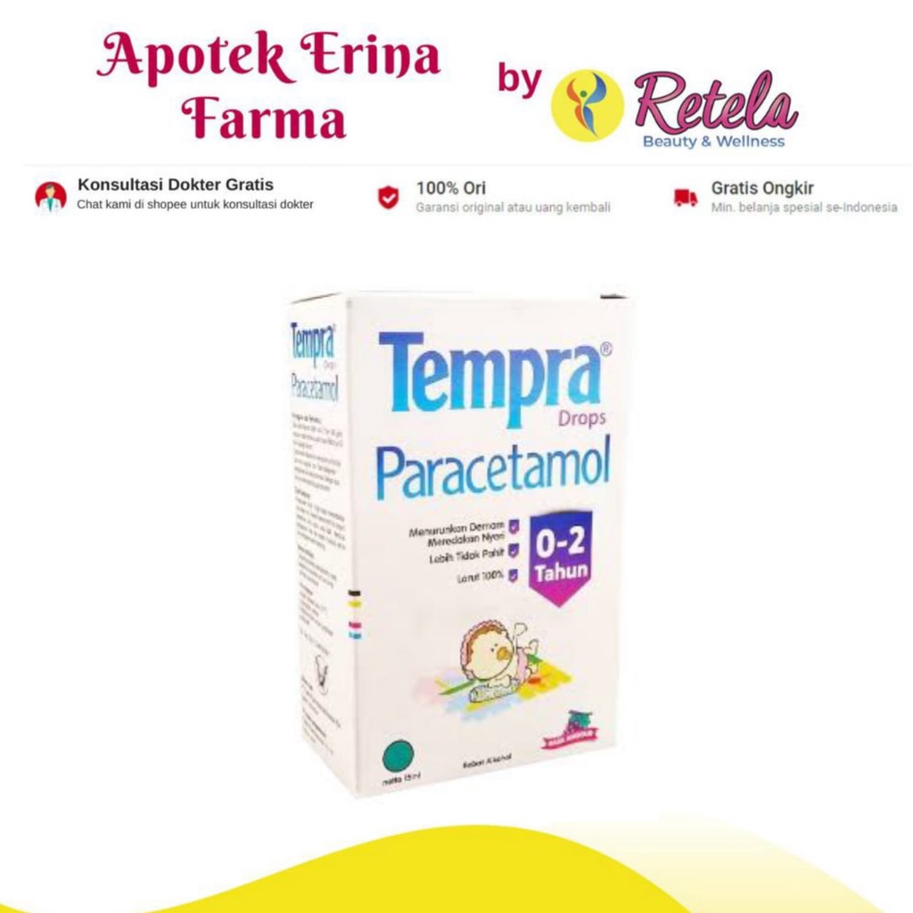 Jual Tempra Drop Isi 15ml 0-2 Tahun Penurun Demam Bayi - Obat Penurun ...