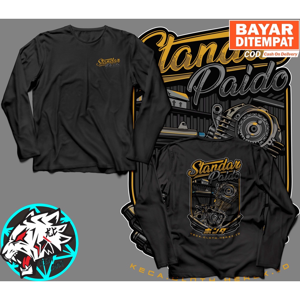 Jual KAOS BAJU LENGAN PANJANG RACING STANDAR PAIDO HONDA GANK CB GL BIG SIZE JUMBO KAOS DISTRO ...