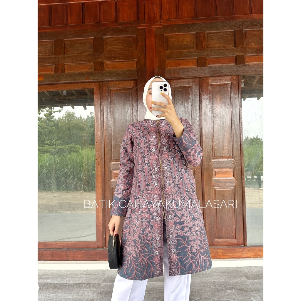 Jual TUNIK BATIK WANITA MOTIF LIRIS PINK - KATUN HALUS PREMIUM LAPIS ...