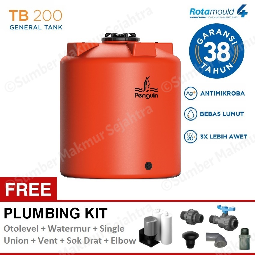 Jual Tangki Air / Tandon / Toren Penguin 2000 Liter - TB 200 | Shopee ...